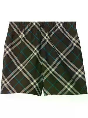 Burberry Checked Shorts Brown