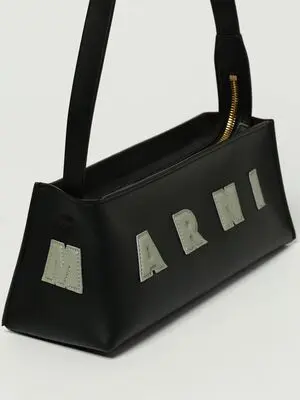 Marni Leather Shoulder Bag - Black