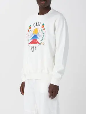 Casablanca Crewneck Sweatshirt With Graphic Print - White