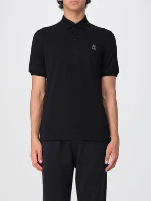 Brunello Cucinelli Polo Shirt Men Black