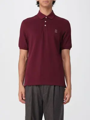 Brunello Cucinelli Polo Shirt Men Burgundy