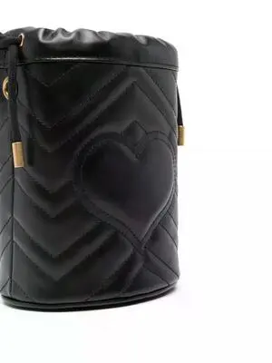 Gucci Mini Gg Marmont Bucket Bag - Black