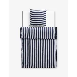 HAY Ete Stripe-print Cotton Duvet Cover - Blue