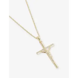 COMMONLINES Studded Cross Sterling-silver Necklace