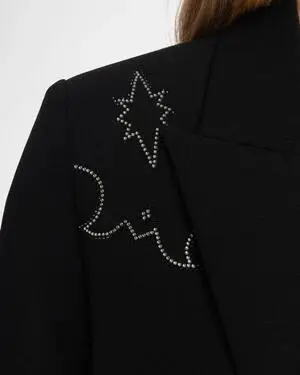 Zadig&Voltaire Viva Strass Western Blazer - Black