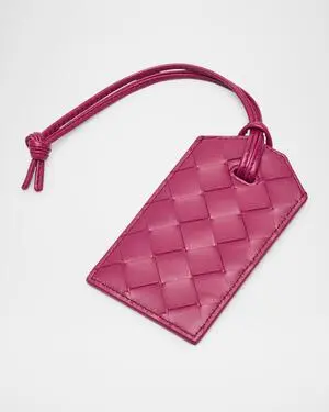 Bottega Veneta Leather Tag Holder - Cinnabar