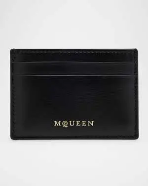 Alexander McQueen Leather Card Case - Black
