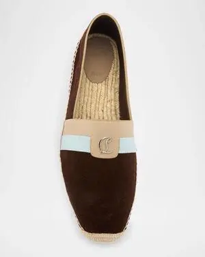 CHRISTIAN LOUBOUTIN Alfarica Nubuck Leather Espadrilles - Multi