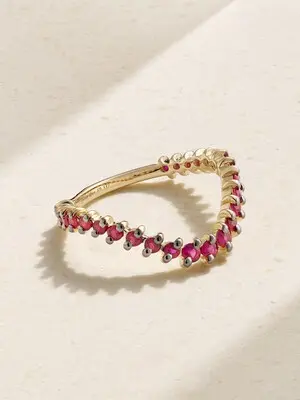 Yvonne Léon Alliance 9-karat Gold Ruby Ring - Red