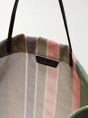THE ROW Barn Mini Striped Mesh Tote