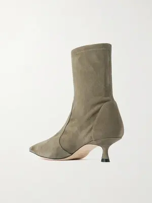 STUART WEITZMAN Naomu Suede Ankle Boots - Brown