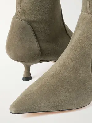 STUART WEITZMAN Naomu Suede Ankle Boots - Brown