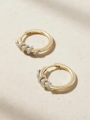 Ileana Makri Twisted Boa Diamond Earrings - Gold