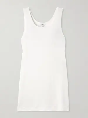 Alaïa Cotton-blend Mini Dress - White