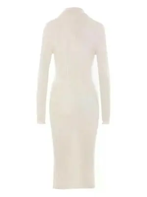META CAMPANIA COLLECTIVE Rib-knit Button Midi Dress