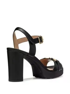 Geox 85mm Walk Pleasure Platform Sandals - Black