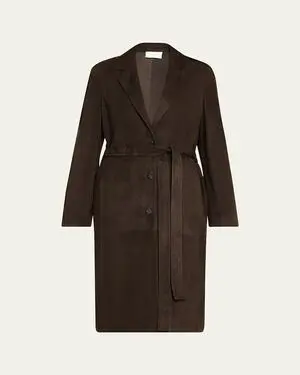 THE ROW Babilonia Suede Belted Coat
