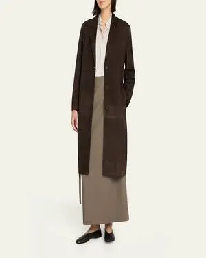 THE ROW Babilonia Suede Belted Coat