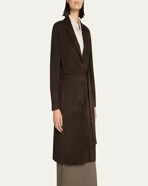 THE ROW Babilonia Suede Belted Coat