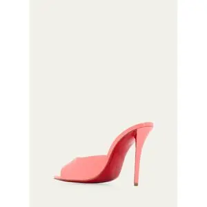 CHRISTIAN LOUBOUTIN 100mm Miss Z Leather Mule Sandals - Grapefruit