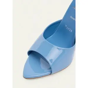 CHRISTIAN LOUBOUTIN 100mm Miss Z Leather Mule Sandals - Grapefruit