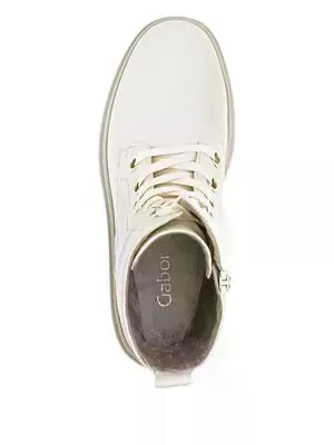 Gabor Lace-up Platform Boots - Neutrals