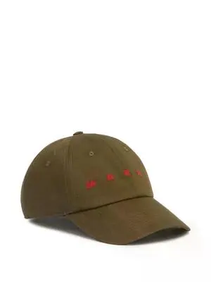 Marni Logo Embroidered Baseball Cap - Green