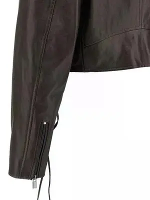 Magda Butrym 19 Side-zip Lace-up Leather Jacket