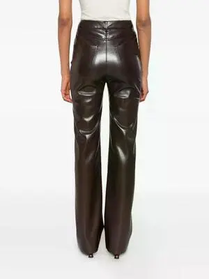 Nanushka Five-pocket Leather Trousers - Brown