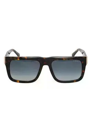 Guess Tortoiseshell Rectangle Sunglasses - Brown