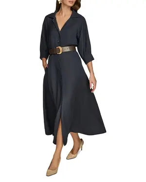 Donna Karan New York Belted Shirt Dress - Nightfall