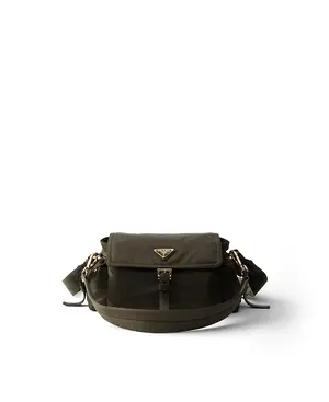 Prada Medium Re-nylon Shoulder Bag With Flap - Green