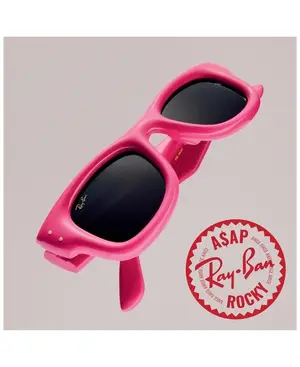 Ray-ban Wayfarer Puffer A$ap Rocky 47mm Sunglasses - Dark Grey