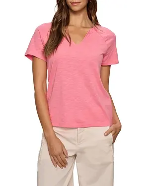 Sanctuary Notch Neck Tee - Bloom Pink
