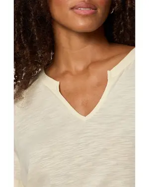 Sanctuary Notch Neck Tee - Lemon Drop