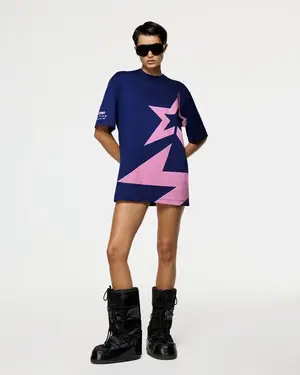 Perfect Moment Oversized Logo T-shirt - Navy