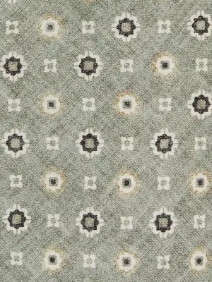 REISS Cosimo Floral-medallion Silk Tie - Soft Sage