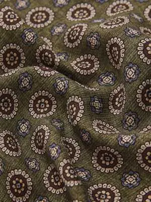 REISS Geronimo Silk Medallion Paisley Pocket Square