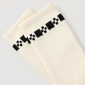 Sandro Square Cross Embroidered Socks - Off White