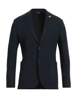 TOMBOLINI Running Blazer In Light Viscose Blend - Blue