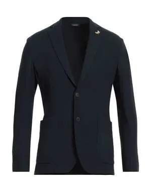 TOMBOLINI Running Blazer In Light Viscose Blend - Blue