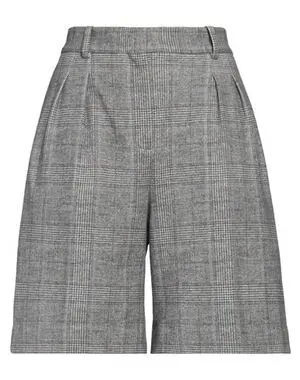 CIRCOLO 1901 Flannel Glen Plaid Shorts - Grey