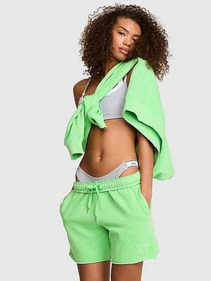 Pink Campus Fleece Shorts - Green