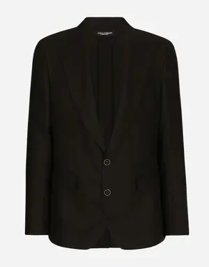 Dolce & Gabbana Linen Sicilia-fit Jacket - Black