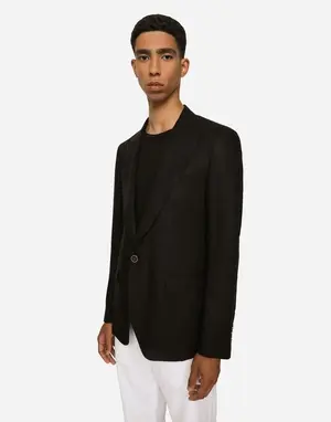 Dolce & Gabbana Linen Sicilia-fit Jacket - Black