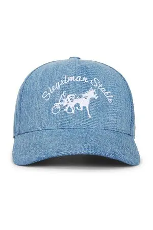 SIEGELMAN STABLE Denim Five-panel Cap - Blue Indigo