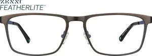 Zenni Rectangle Full Rim Titanium Frame - Brown