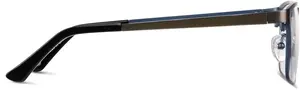 Zenni Rectangle Full Rim Titanium Frame - Brown