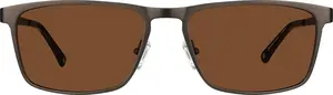 Zenni Rectangle Full Rim Titanium Frame - Brown