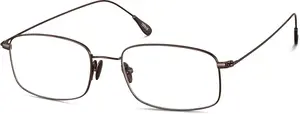 Zenni Rectangle Titanium Full Rim Eyeglasses Copper